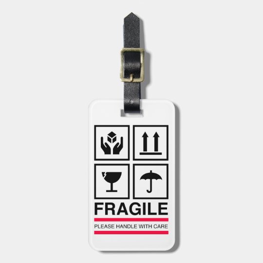 Fragile Handle with care graphic label design Luggage Tag | Zazzle.com Fragile Handle with care graphic label design Luggage Tag | Zazzle.com