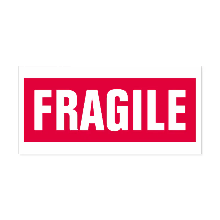 Fragile mailing self-inking stamp | Zazzle