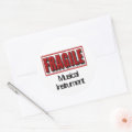 Fragile Musical Instrument Stickers | Zazzle
