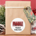 Fragile Musical Instrument Stickers | Zazzle