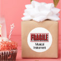 Fragile Musical Instrument Stickers | Zazzle