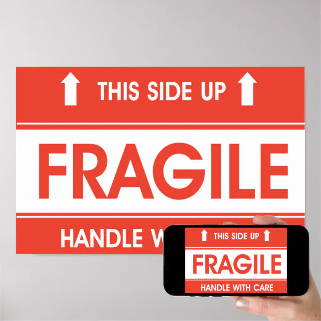 Fragile Sign Poster | Zazzle