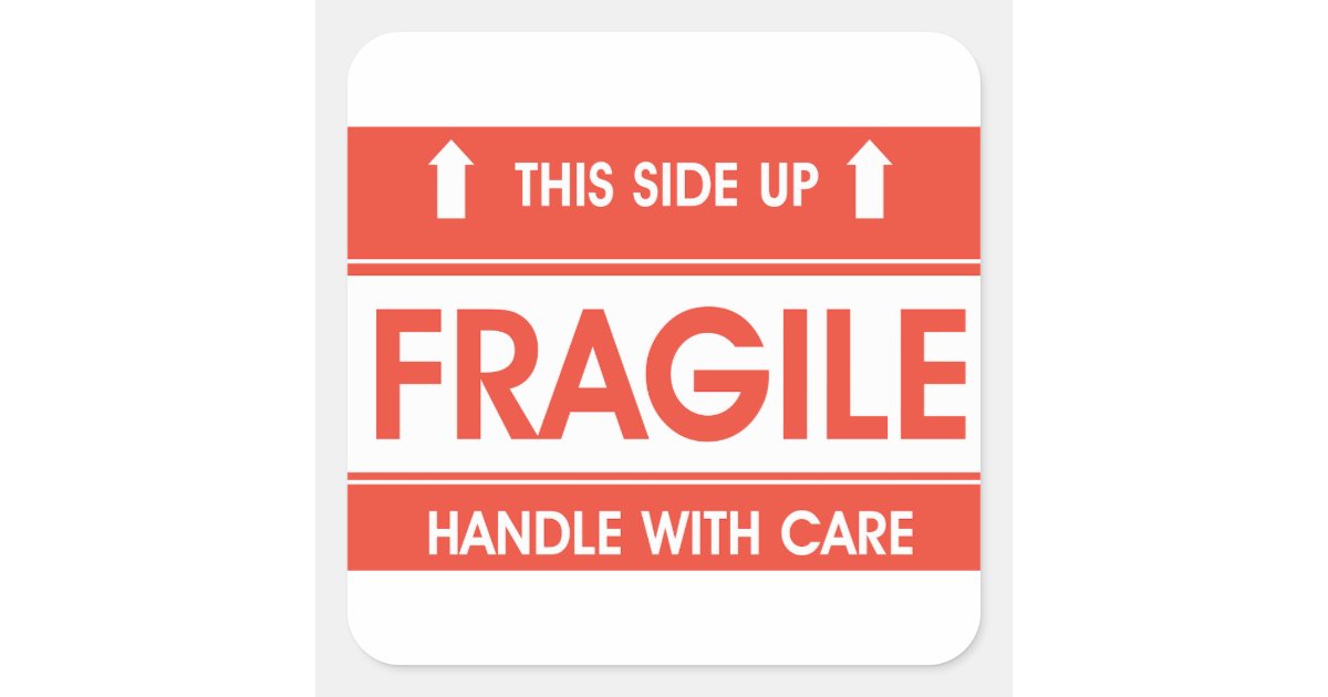 Fragile Sign Stickers | Zazzle