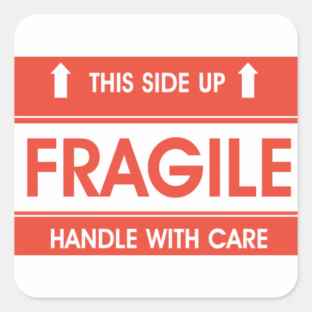 Fragile Sign Stickers | Zazzle
