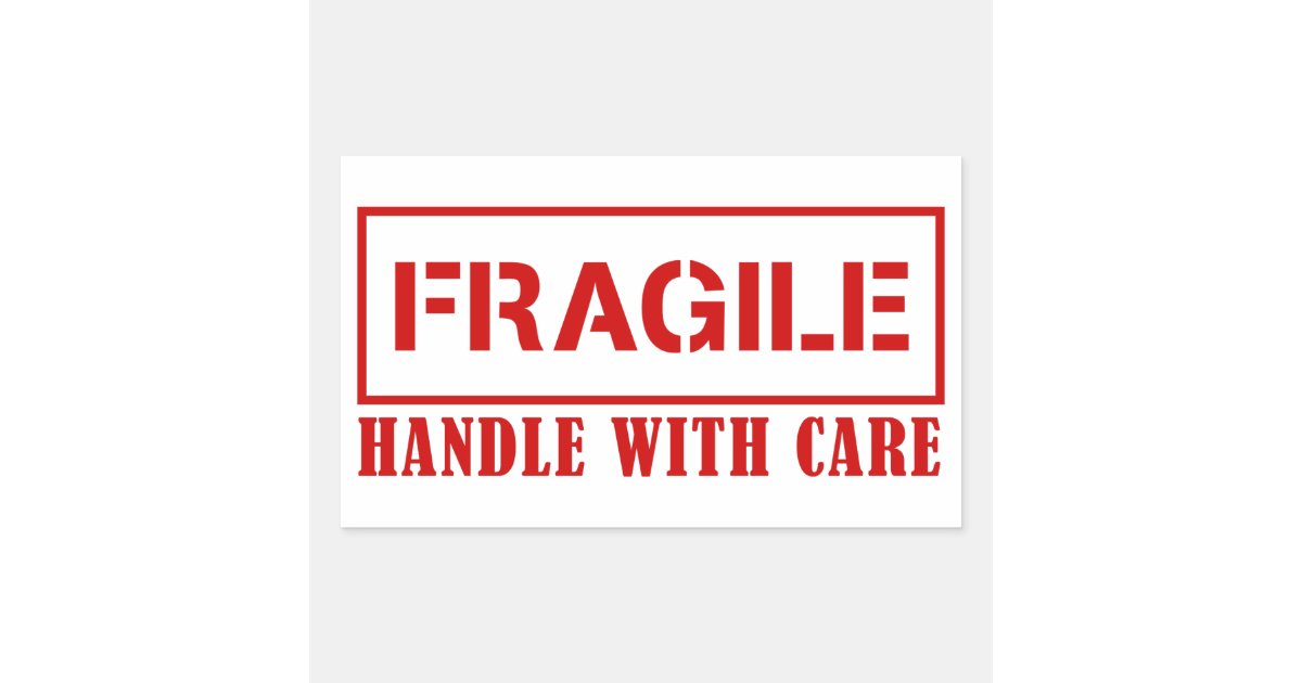 Fragile sticker - handle with care - Fargile stamp | Zazzle