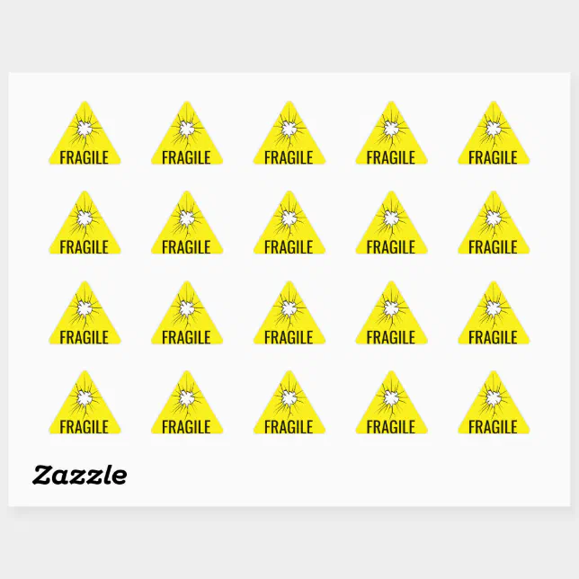 Fragile Warning Stickers | Zazzle
