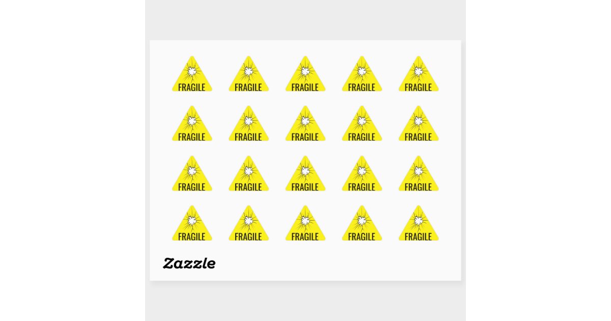 Fragile Warning Stickers | Zazzle