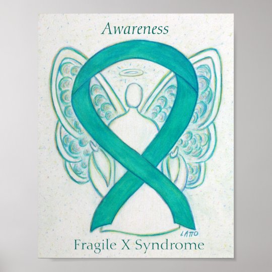 Fragile X Syndrome Awareness Ribbon Angel Print | Zazzle.com