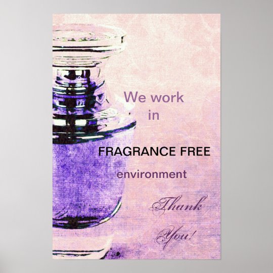 Fragrance free environment poster | Zazzle.com