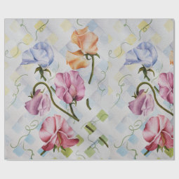 FRAGRANT SWEET PEAS WRAPPING PAPER | Zazzle