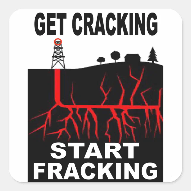 FRAKING SQUARE STICKER | Zazzle