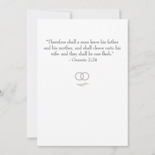 Framed Catholic Bible-Verse Wedding Invitation | Zazzle