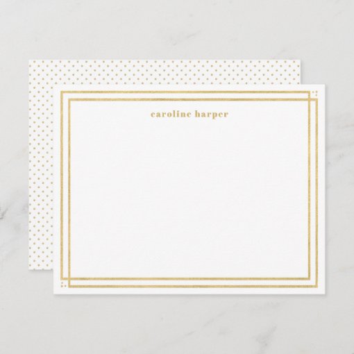 Framed in Gold Note Card | Zazzle