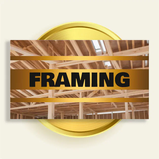 Framing Construction Business Card | Zazzle
