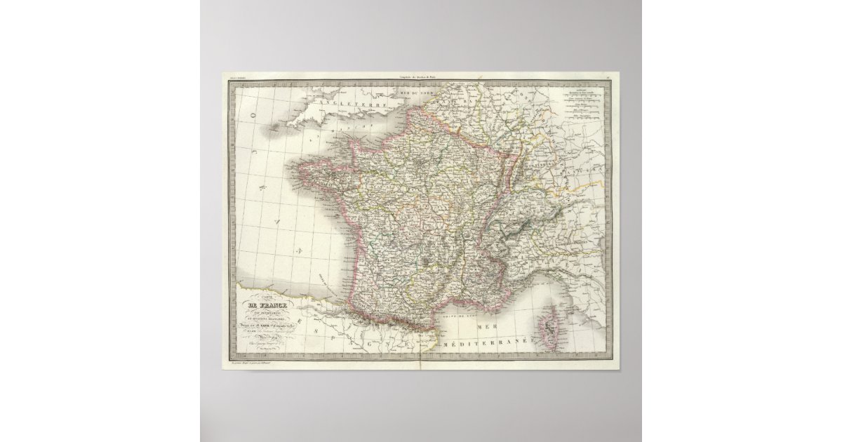France Atlas Map 2 Poster | Zazzle