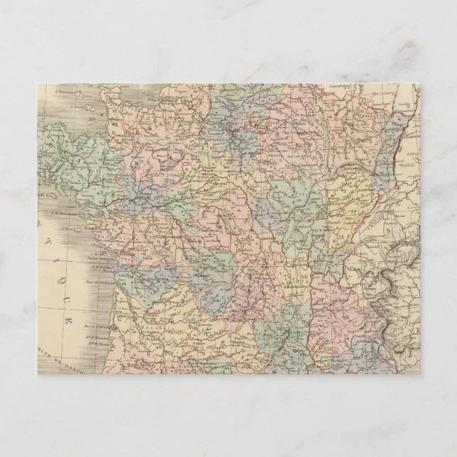 France Atlas Map Postcard | Zazzle