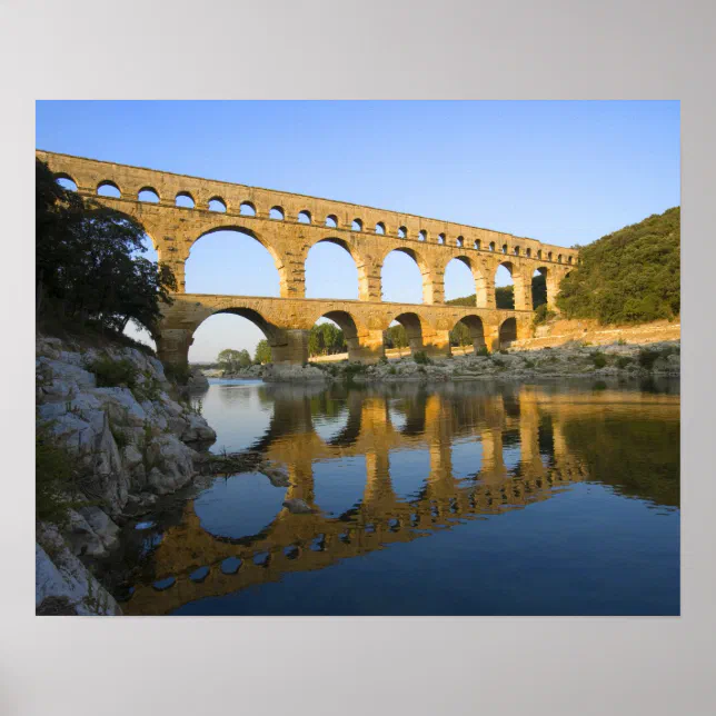 France, Avignon. The Pont du Gard Roman aqueduct Poster | Zazzle