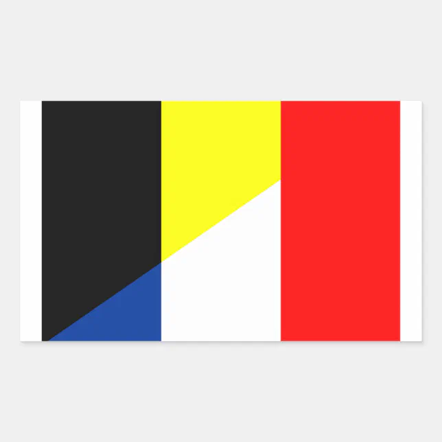 france belgium flag country symbol flag rectangular sticker | Zazzle