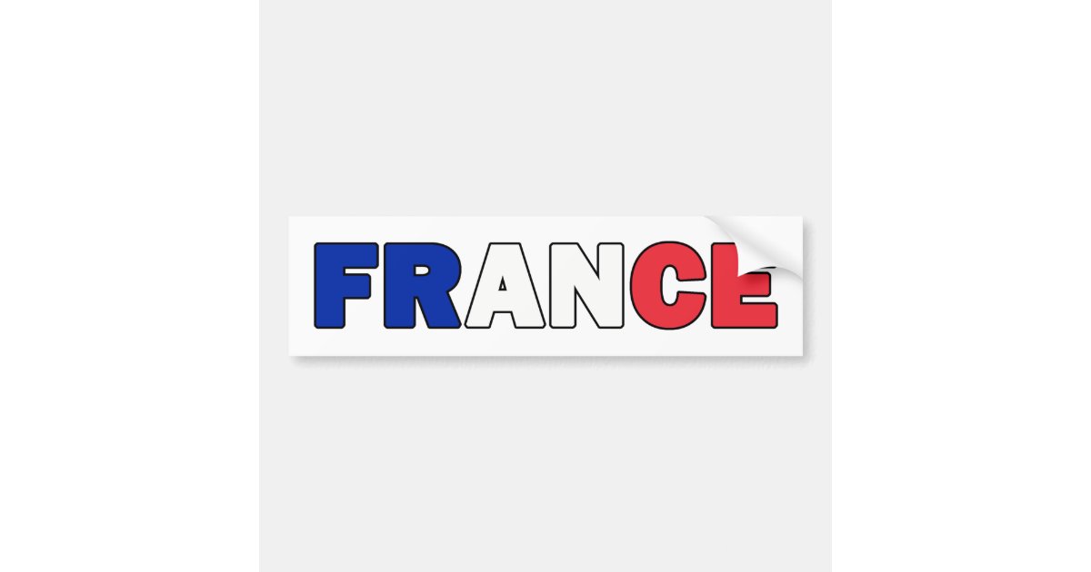 France bumper sticker | Zazzle