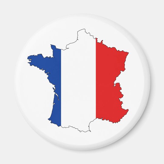 france country map flag label shape magnet | Zazzle.com