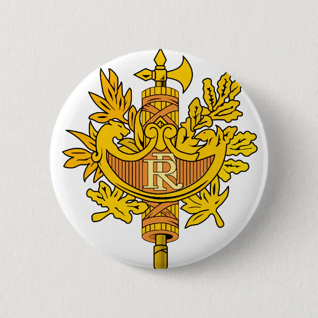 france emblem pinback button | Zazzle