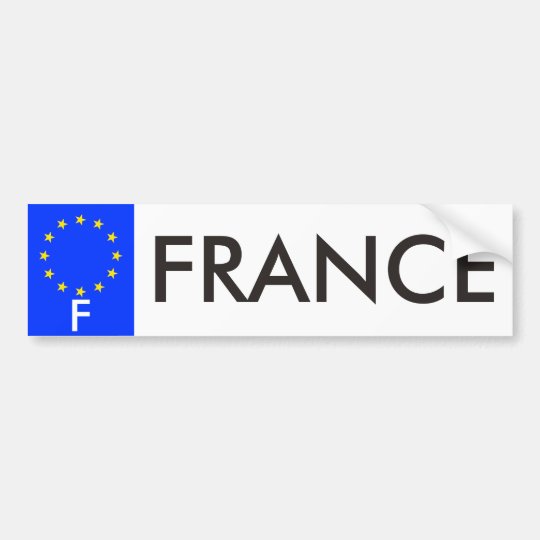 France European Union License Plate Bumper Sticker | Zazzle.com
