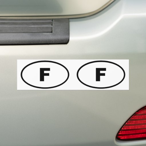 France - F - European oval Bumper Sticker | Zazzle