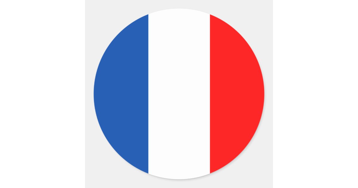 France flag classic round sticker | Zazzle