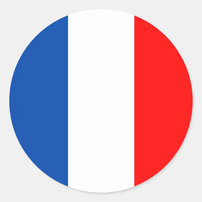 France flag classic round sticker | Zazzle