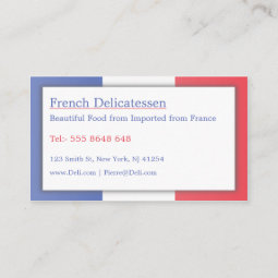 France Flag, Fully Customizable Business Card | Zazzle
