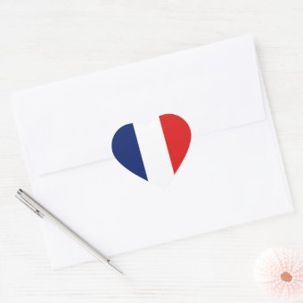 France Flag Heart Sticker | Zazzle