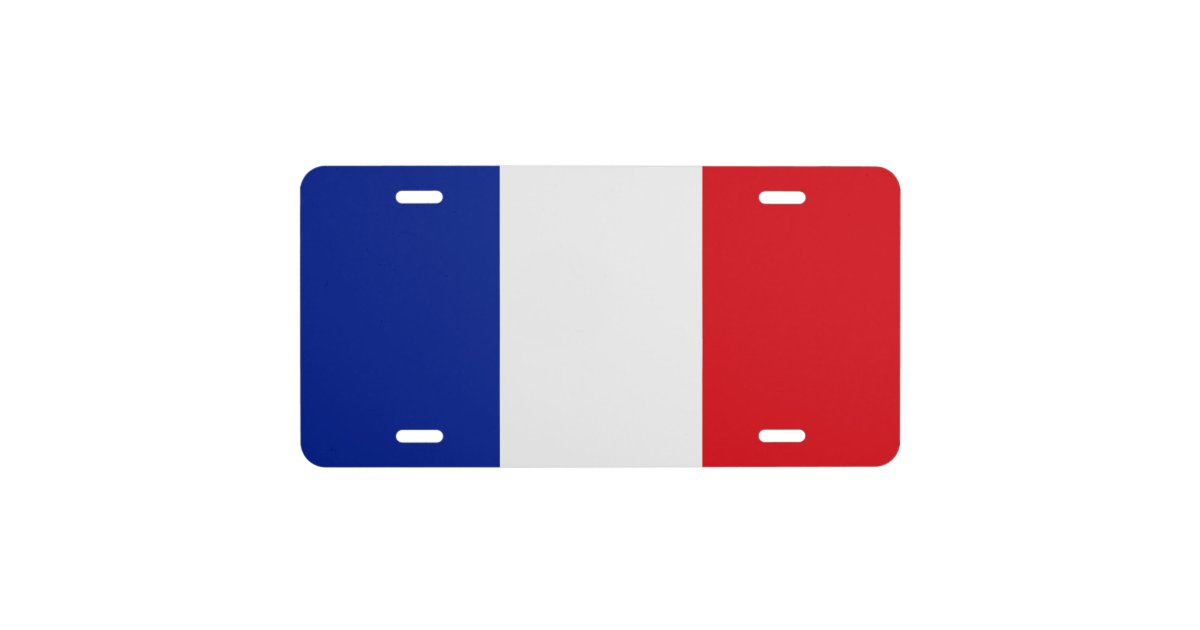 France Flag License Plate | Zazzle