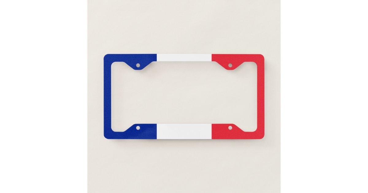 France Flag License Plate Frame | Zazzle