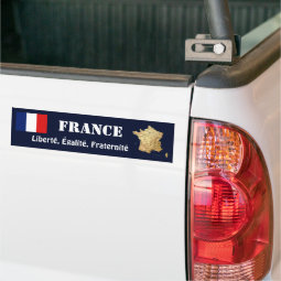 France Flag + Map Bumper Sticker | Zazzle
