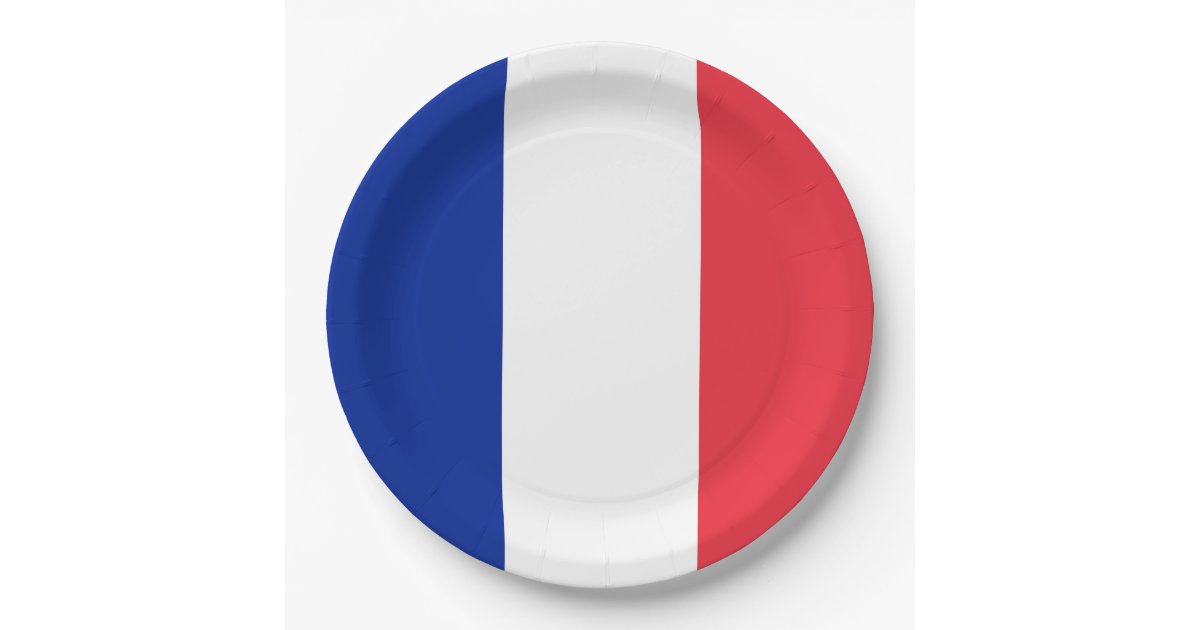 France Flag Paper Plate | Zazzle