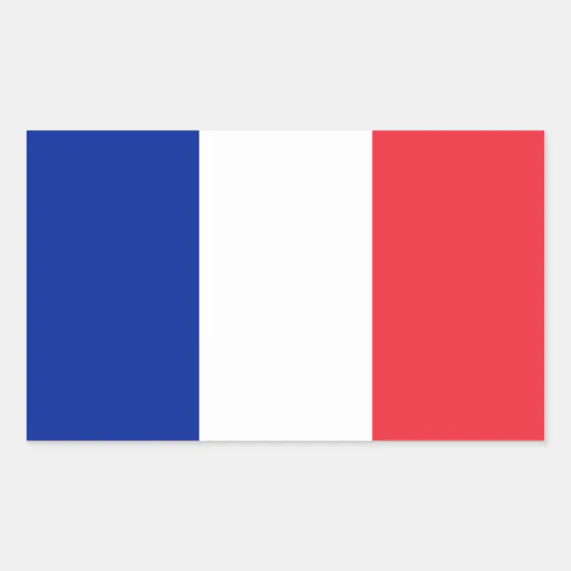 France Flag Rectangular Sticker | Zazzle