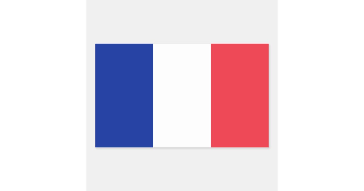France Flag Rectangular Sticker | Zazzle