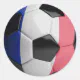 France Flag Soccer Ball Classic Round Sticker | Zazzle