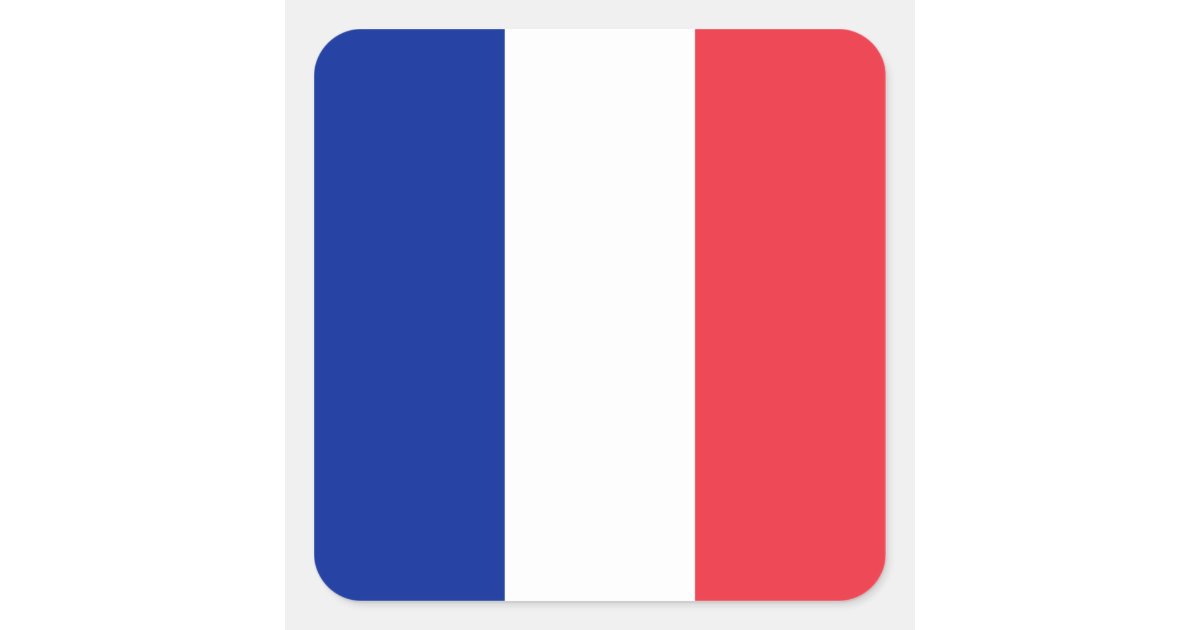 France Flag Square Sticker | Zazzle