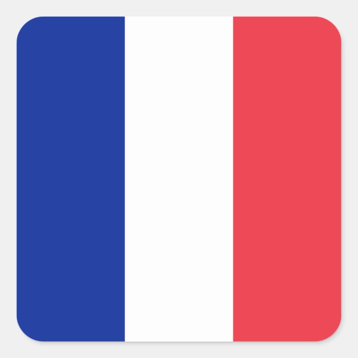 France Flag Square Sticker | Zazzle.com