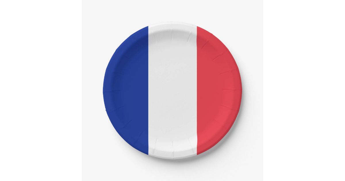 France (French) Flag Paper Plates | Zazzle
