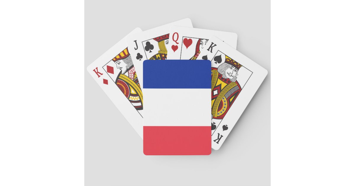 France (French) Flag Poker Cards | Zazzle