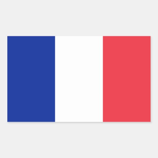 France/French Flag Rectangular Sticker | Zazzle.com