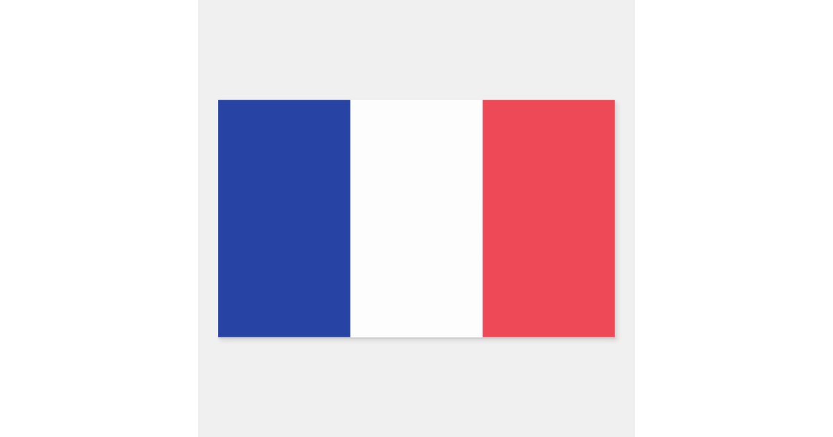 France/French Flag Rectangular Sticker | Zazzle