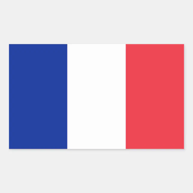 France/French Flag Rectangular Sticker | Zazzle