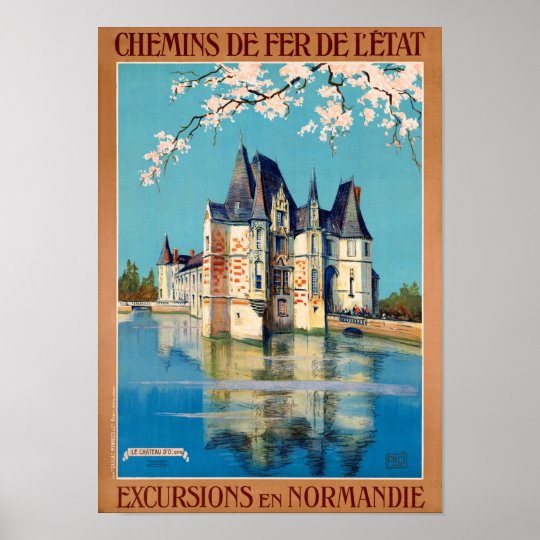 France Normandy Restored Vintage Travel Poster | Zazzle.com