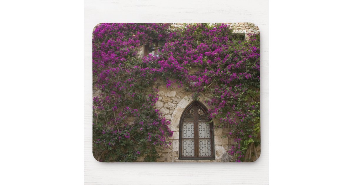 France, Provence, Eze. Bright pink Mouse Pad | Zazzle