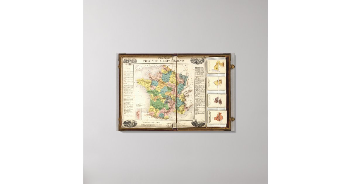 France Provinces and Departments Canvas Print | Zazzle