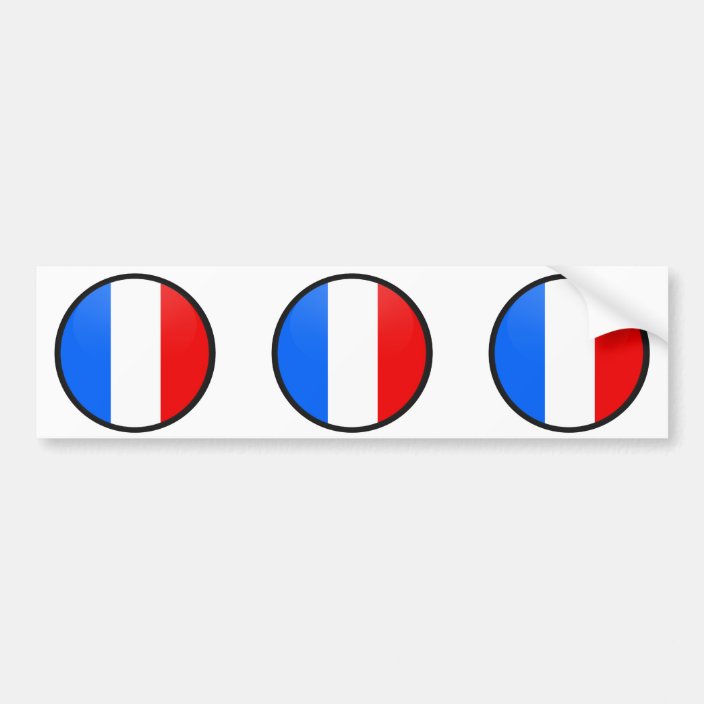 France quality Flag Circle Bumper Sticker | Zazzle.com