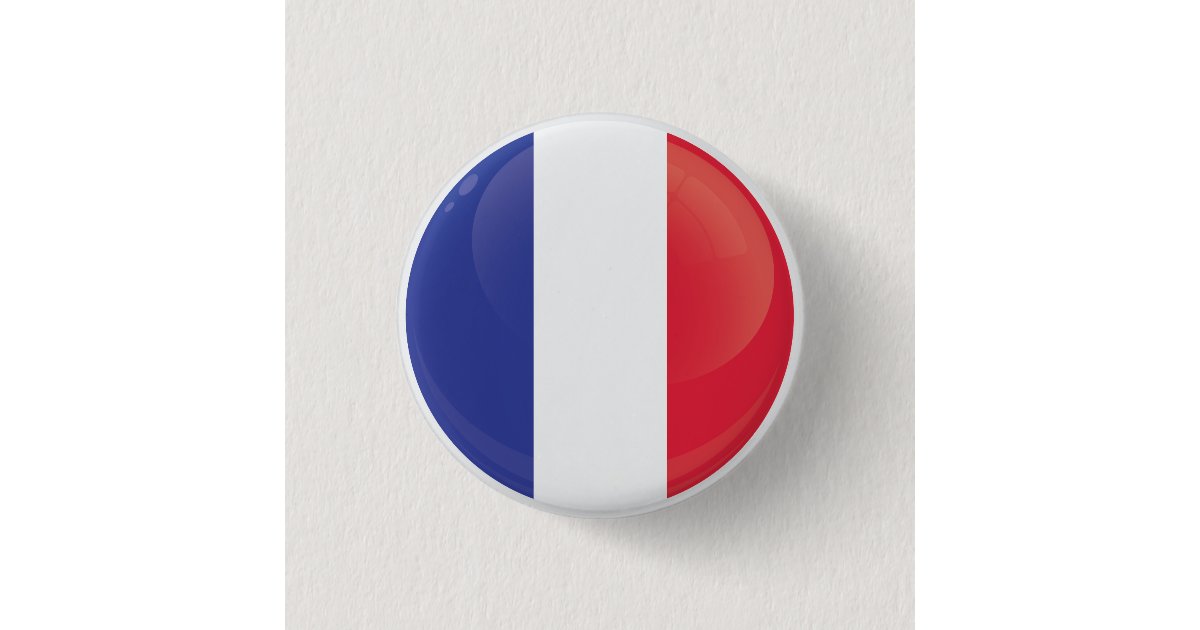 France Round Icon Flag Button | Zazzle